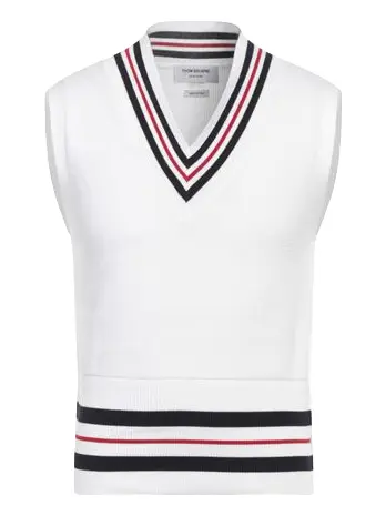 Thom Browne Sleeveless Cotton Sweater - White