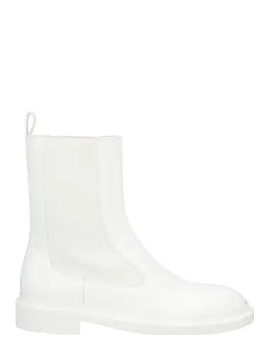 JIL SANDER Leather Chelsea Boots - White