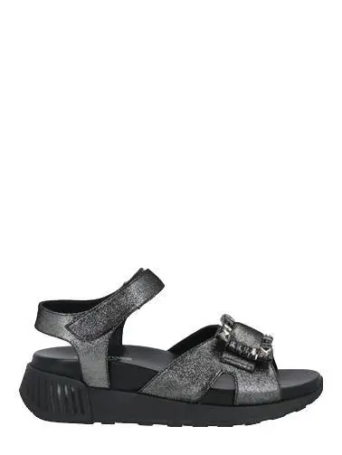 SERGIO ROSSI Textile Fibers Sandals - Grey