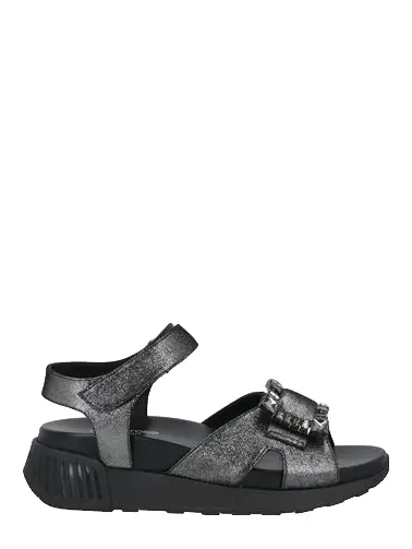 SERGIO ROSSI Textile Fiber Sandals - Silver