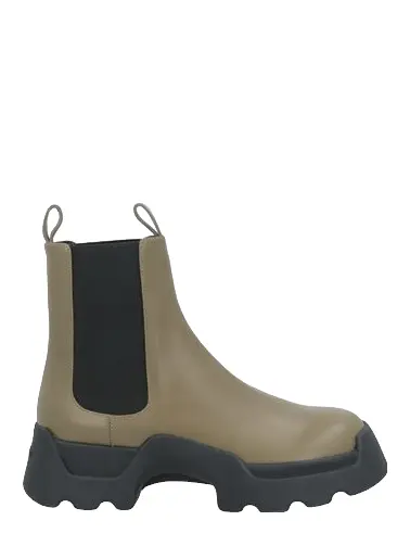 Proenza Schouler Military Leather Ankle Boots - Green