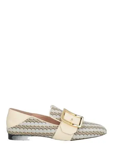 Bally Woven Loafers With Brand Logo - Beige
