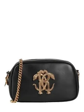 Roberto Cavalli Bull Skin Cross-body Bag - Black