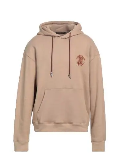Roberto Cavalli Cotton Hoodie With Logo - Sand