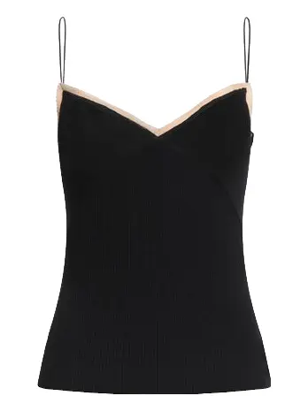 N°21 Ribbed Knit Camisole - Black