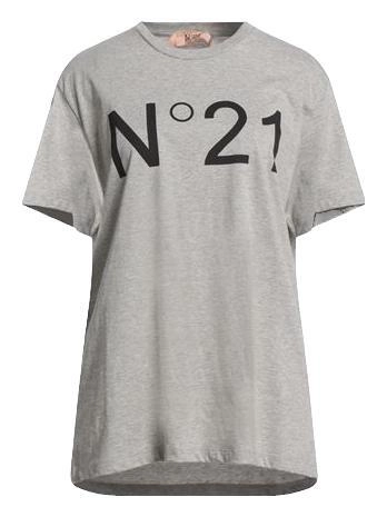 N°21 Logo-print Cotton T-shirt - Grey