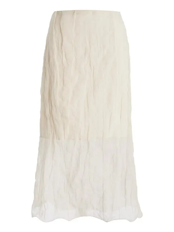Brandon Maxwell The James Low-rise Midi Skirt - Off-white