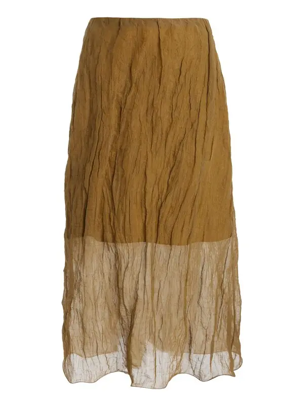 Brandon Maxwell The James Low-rise Midi Skirt - Tan