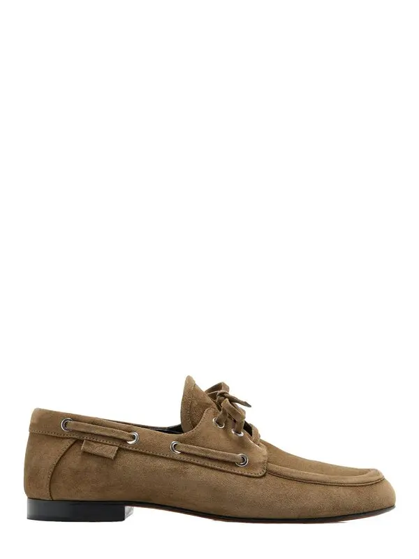 Proenza Schouler Suede Boat Shoes - Green