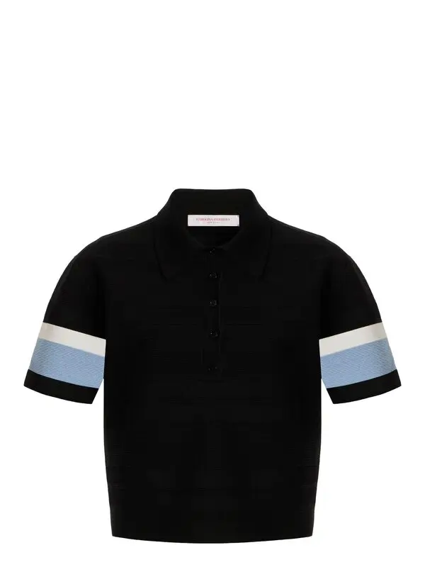 Carolina Herrera Knit Polo Top - Multi