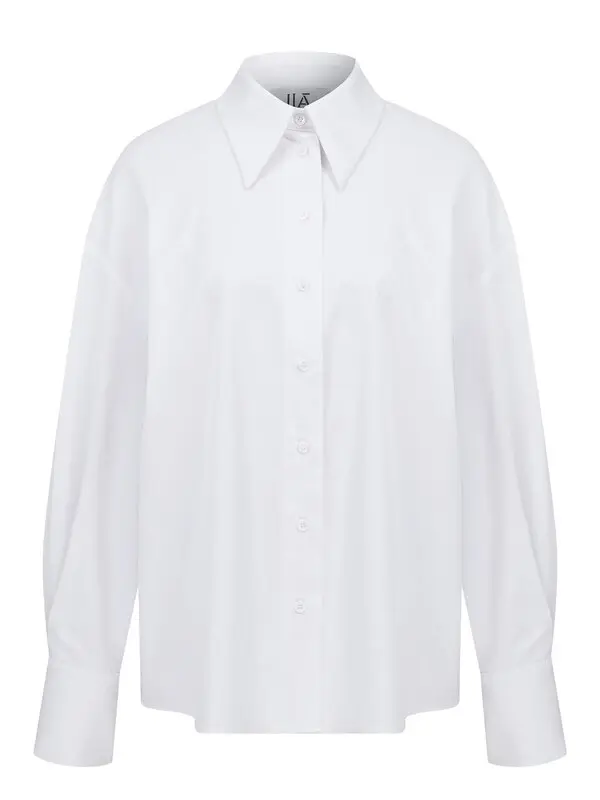 Ila Elisabeth Cotton Poplin Shirt - White