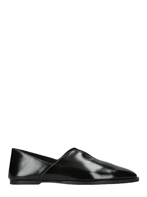Bottega Veneta Closed-back Leather Slippers - Black