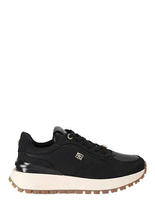 Kurt Geiger Louisa Faux-leather Low-top Trainers - Black