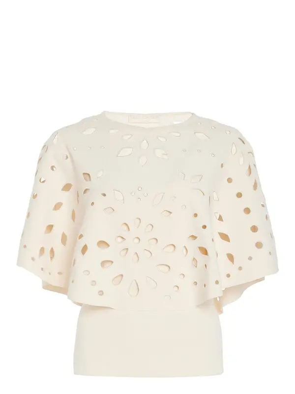 Ulla Johnson Josie Cape-sleeve Knit Top - Ivory
