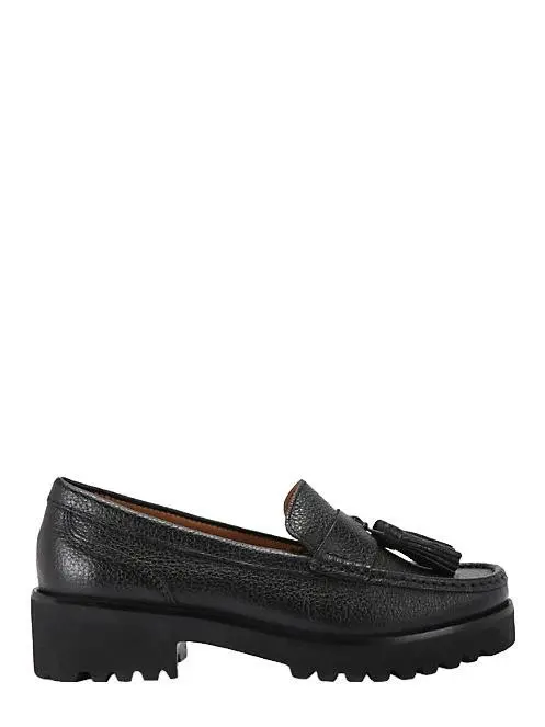 Kurt Geiger Leather Loafers With Tassel Trim - Black