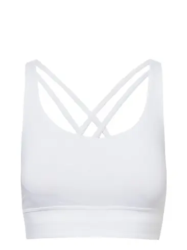 Lululemon Energy Longline Cross-back Stretch-woven Bra - White