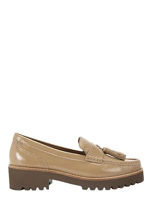 Kurt Geiger Minnie Tassel-trim Leather Loafers - Camel