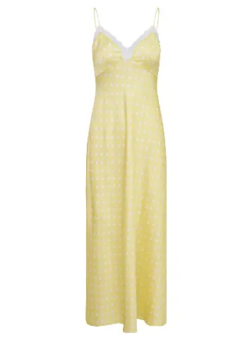 LoveShackFancy Manuela Sheer Maxi Dress - Yellow