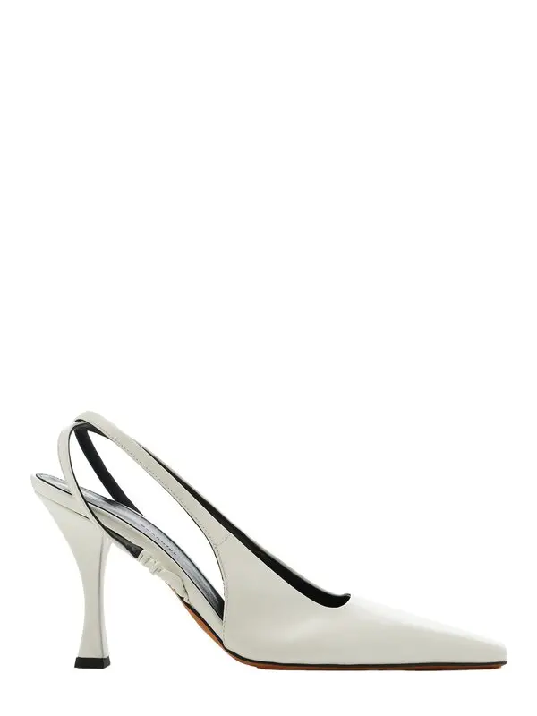 Proenza Schouler Trap Cross Slingback Pumps - White