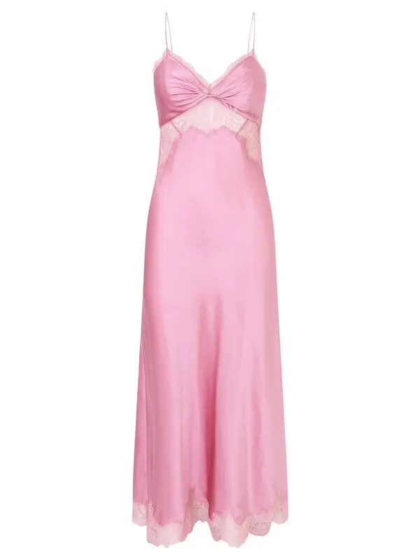 LoveShackFancy Orianna Silk-blend Dress - Pink