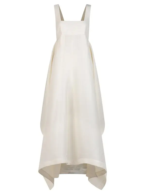 HEIRLOME Monica Silk-blend Maxi Dress - Ivory