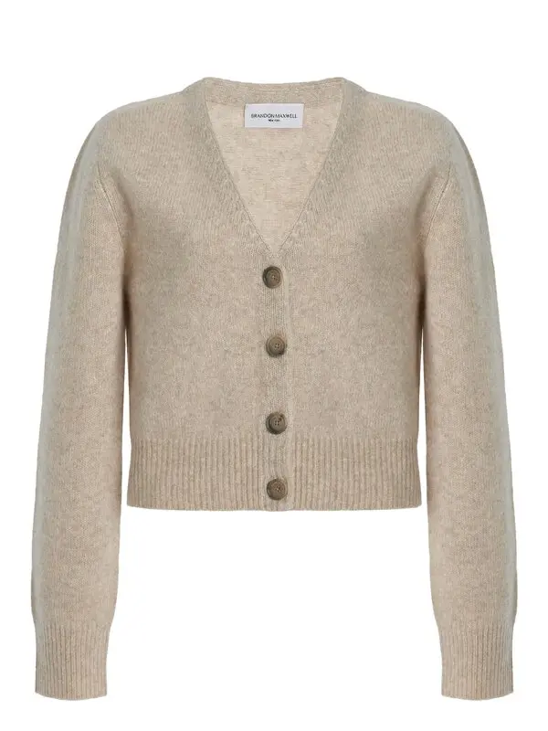 Brandon Maxwell The Sloane Cashmere-silk Cardigan - Taupe