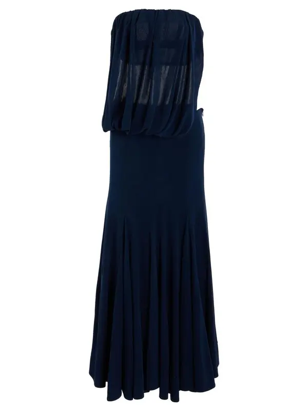 Proenza Schouler Yael Draped Jersey Maxi Dress - Navy