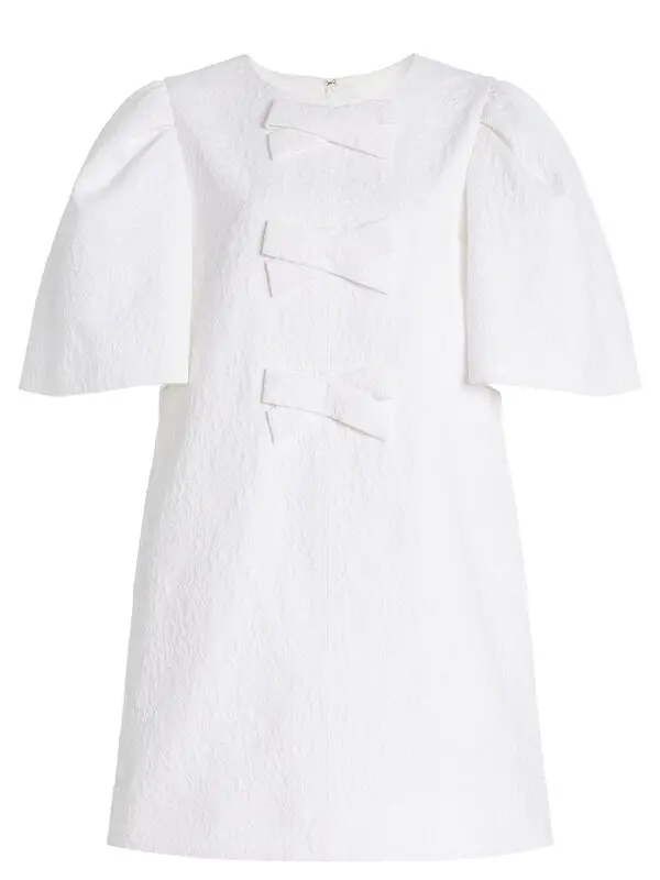 Carolina Herrera Bow-detailed Mini Dress - White