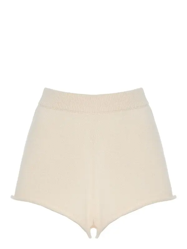 ELCE Manon Knit Cotton Shorts - Ivory
