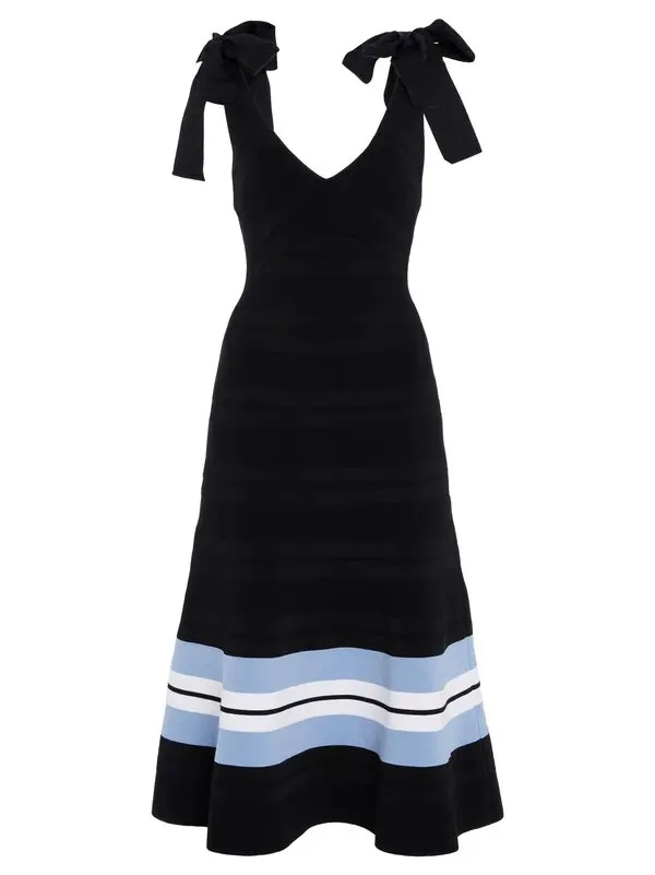 Carolina Herrera Flared Knit Midi Dress - Multi