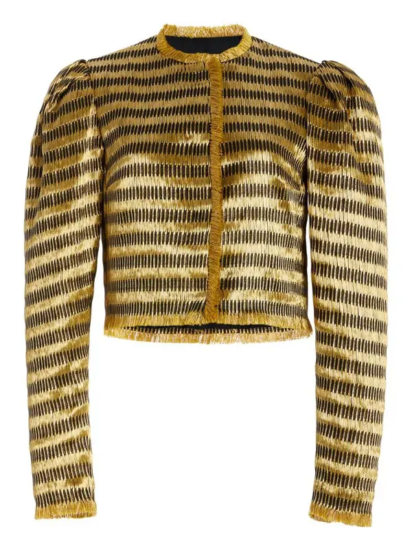 Ulla Johnson Belle Jacquard Jacket - Gold