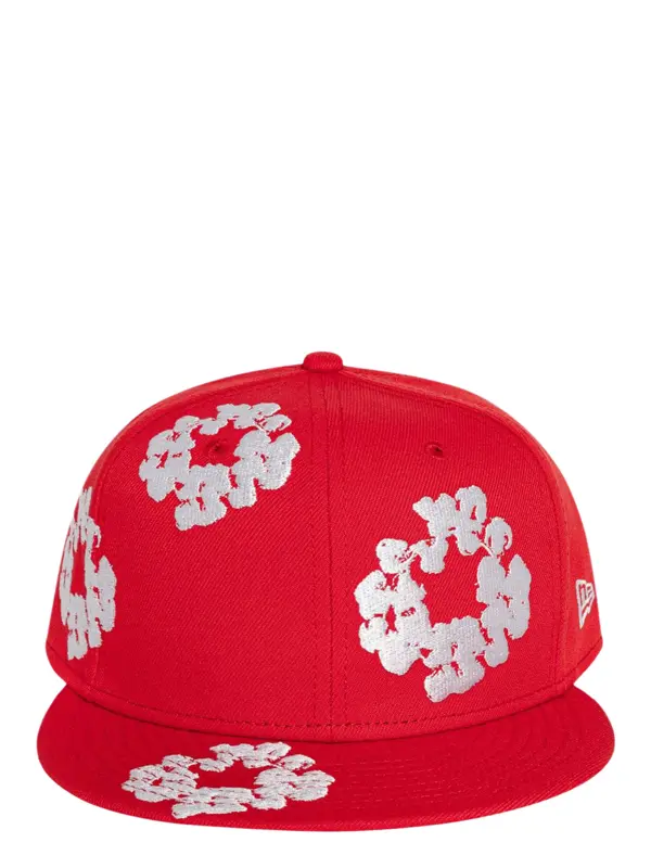 DENIM TEARS X New Era Cotton Wreath 59/50 Cap - Red