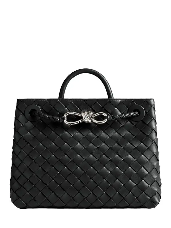 BOTTEGA  VENETA Intrecciato Leather Andiamo Bag - Black