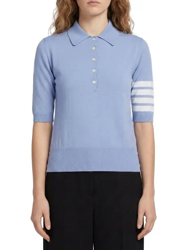 Thom Browne Polo Shirt - Gnawed Blue