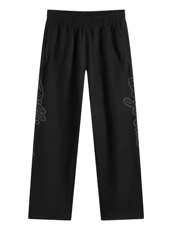 BILLIONAIRE BOYS CLUB Script Logo Chainstitch Wide Leg Sweat - Black