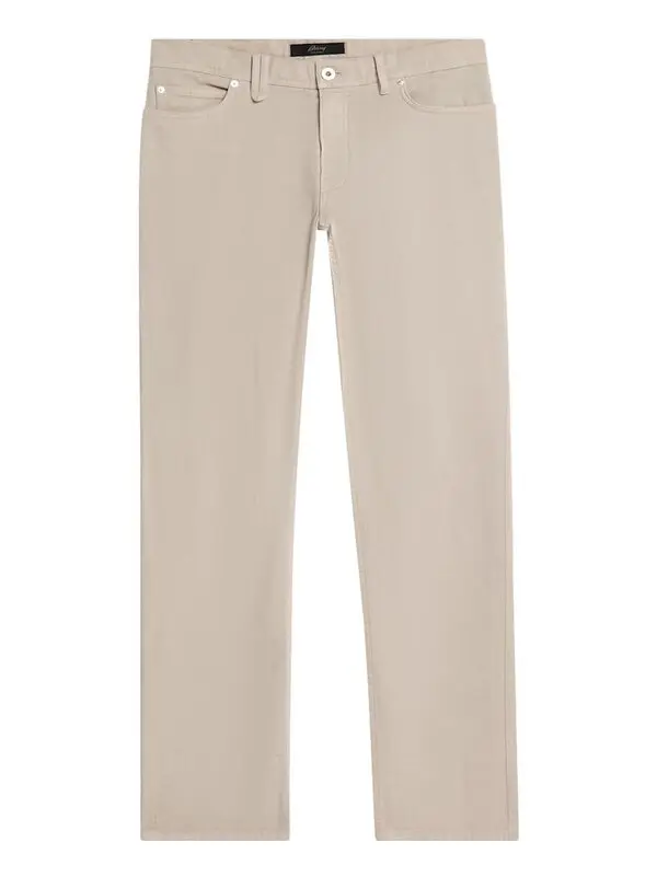 Brioni Cotton Denim Five-pocket Pants - Sand