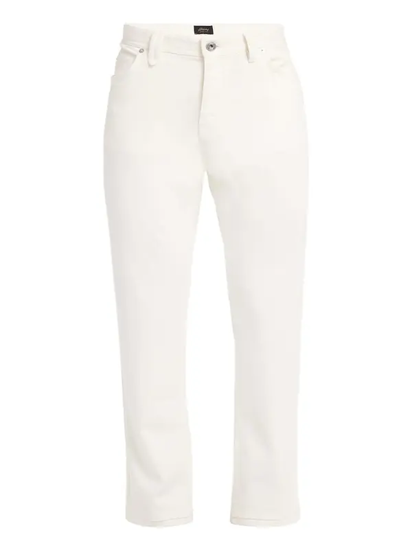 Brioni Cotton Denim Five-pocket Pants - White