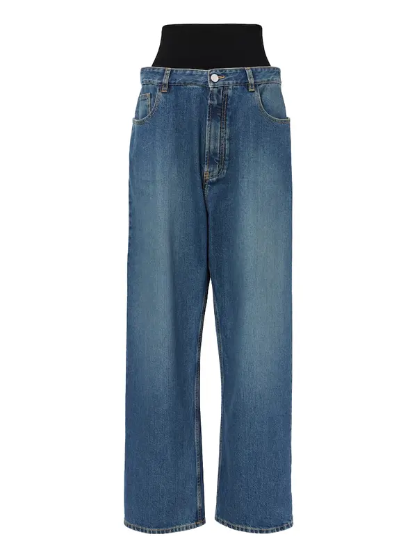 Alaïa High-rise Straight Jeans - Blue