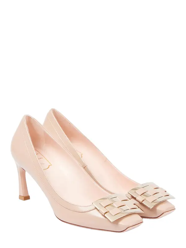 ROGER VIVIER Trompette 70 Leather Pumps - Pink