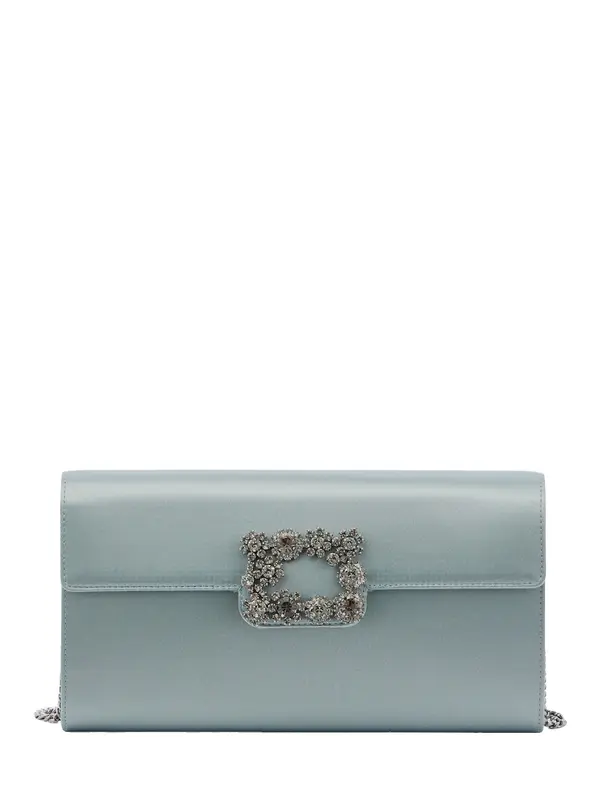 ROGER VIVIER Efflorescence Embellished Clutch - Grey