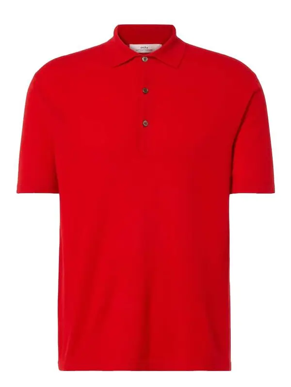 Arch4 Mr Rochester Cashmere Polo Shirt - Red