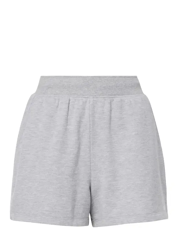 Alo Yoga Low Key Cotton-blend Shorts - Grey