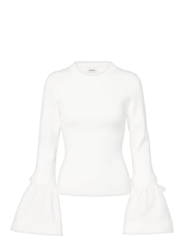 Simkhai Agata Ruffled Top - White