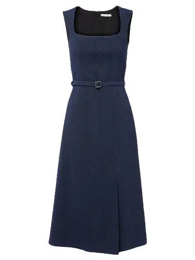 EMILIA WICKSTEAD Pinah Cotton-blend Bouclé Midi Dress - Blue