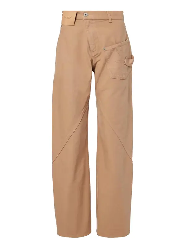 JW Anderson Twisted Wide-leg Pants - Beige