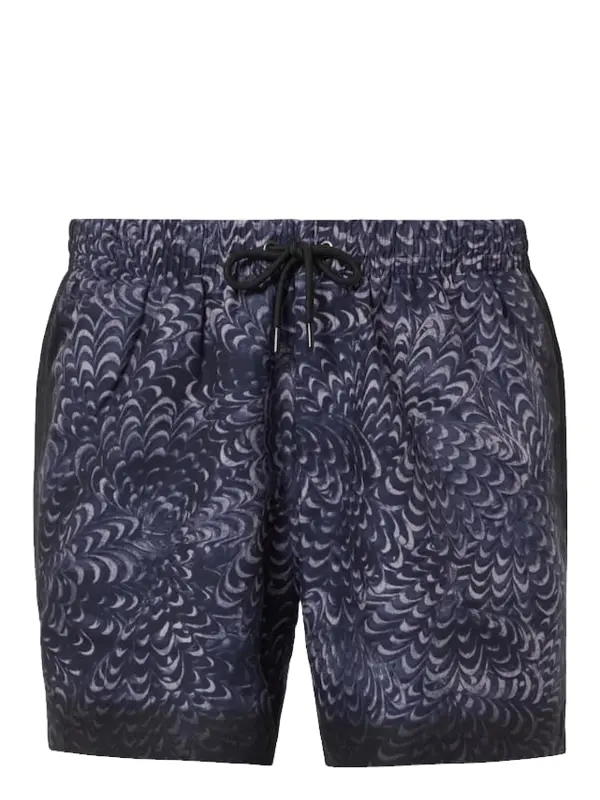 Dries Van Noten Printed Swim Trunks - Blue