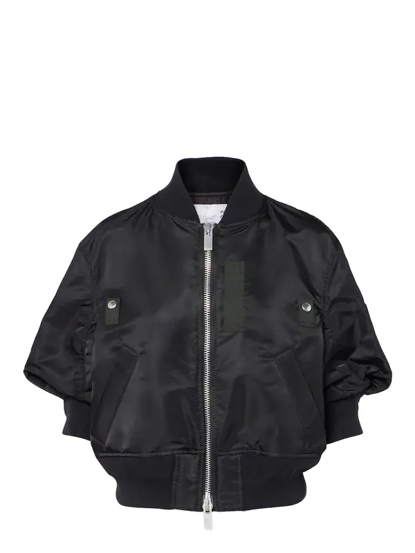 Sacai Technical Twill Blouson Jacket - Black