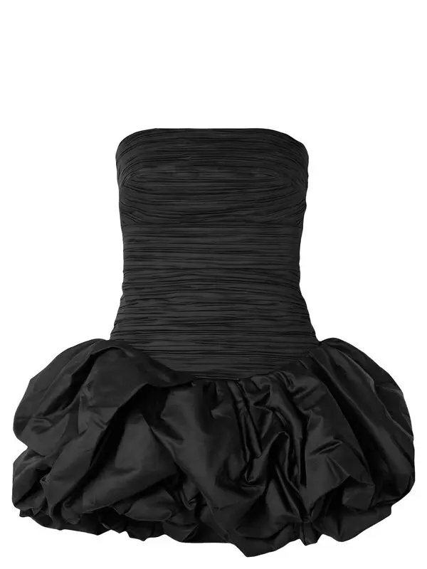 Aje Violette Strapless Ruched Mini Dress - Black