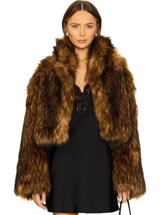 Adrienne Landau Teddy Bomber Jacket - Brown