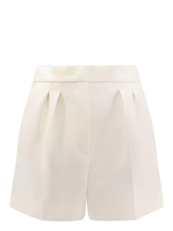 Max Mara Zic Stretch Virgin Wool Shorts - White